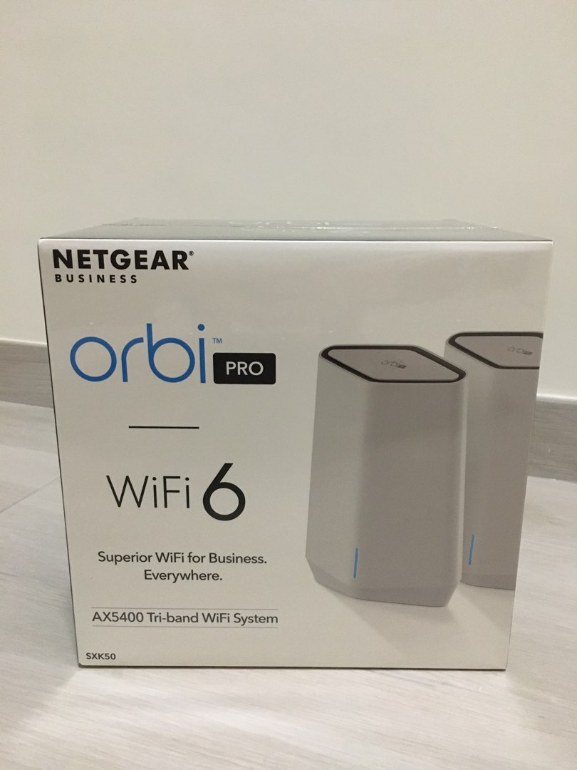 NETGEAR Orbi Pro Wi-Fi 6 Tri-Band Mesh System SXK50 #router, 電腦＆科技, 電腦 ...