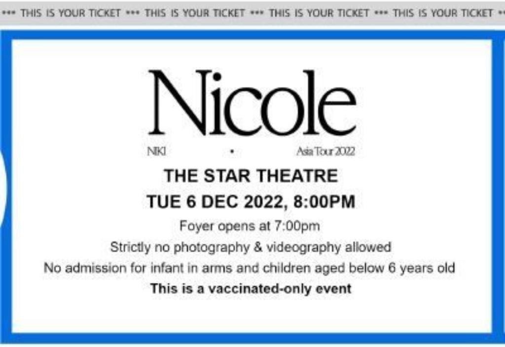 NIKI CONCERT 2022 CAT 2 (original price), Tickets & Vouchers, Event ...