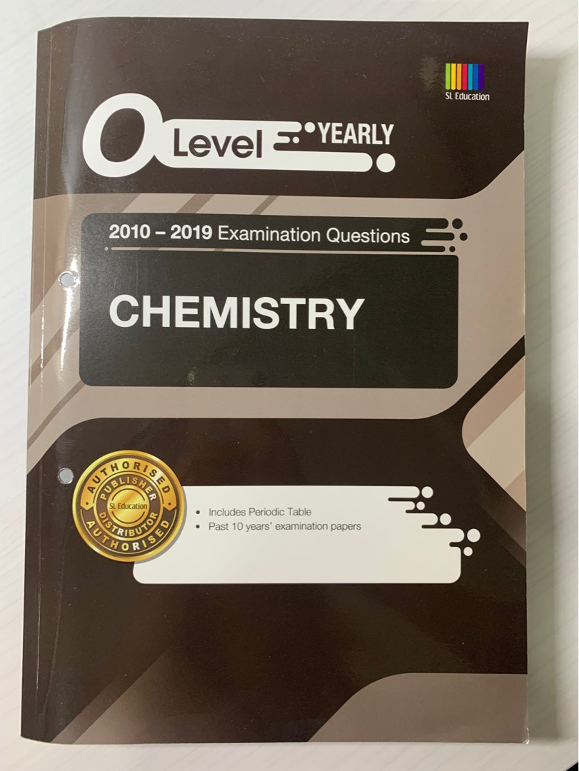 O Level Chemistry TYS (2010 - 2019) Examination Questions, Hobbies ...