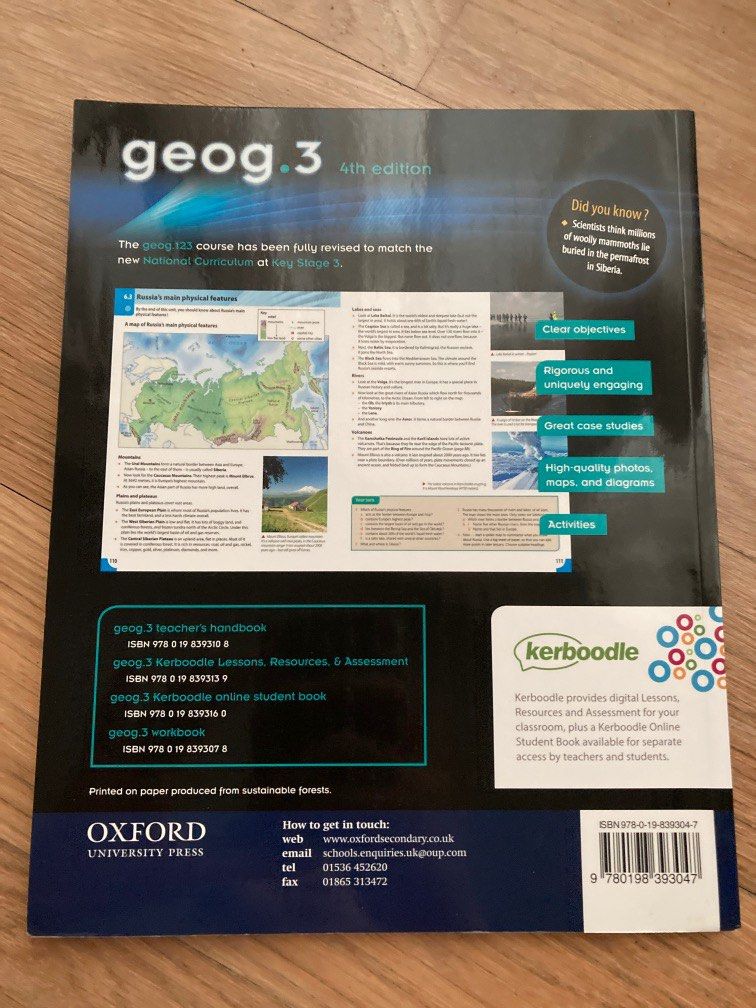 Oxford geog.3 Geography Textbook 4th Edition (KS3), Hobbies & Toys ...