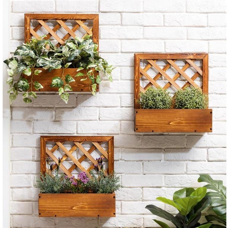 P 009 Solid Wood Hanging Flower / Gardening Plant Rack, Furniture ...