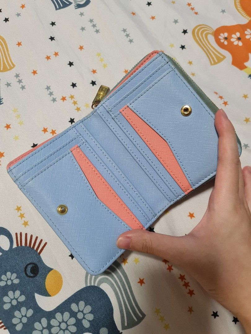 Pastel blue and pink wallet the wallet shop, Women's Fashion, Bags ...