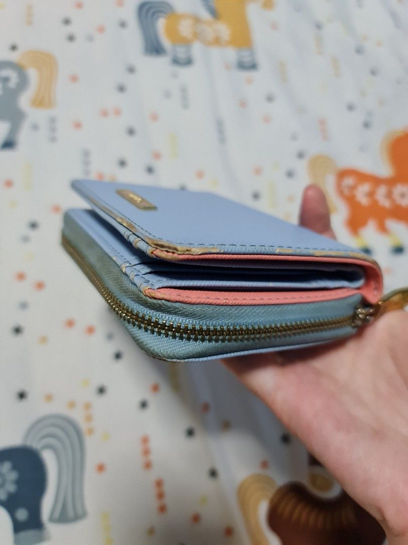 Pastel blue and pink wallet the wallet shop, Women's Fashion, Bags ...
