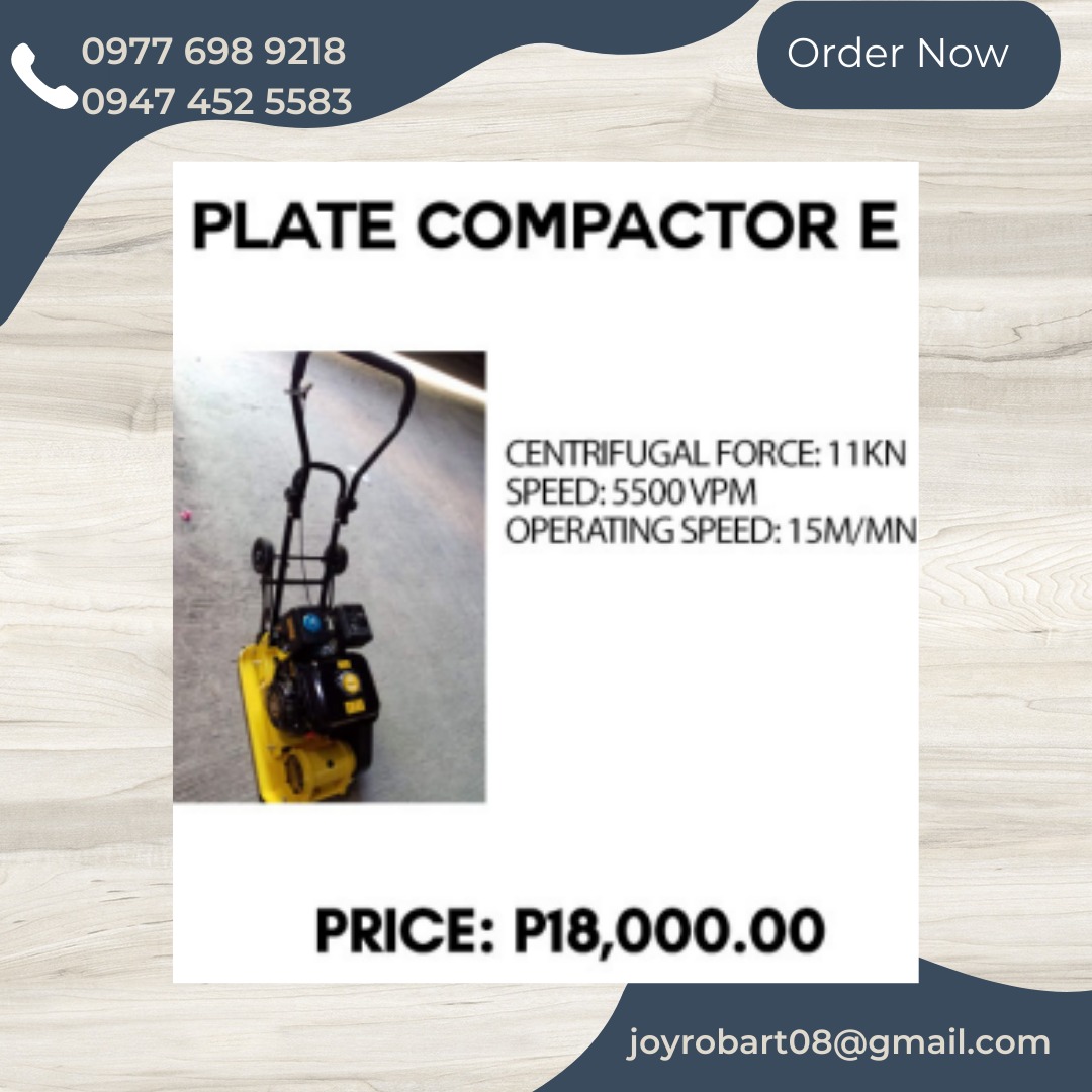 PLATE COMPACTOR ELECTRIC, Commercial & Industrial, Construction Tools ...