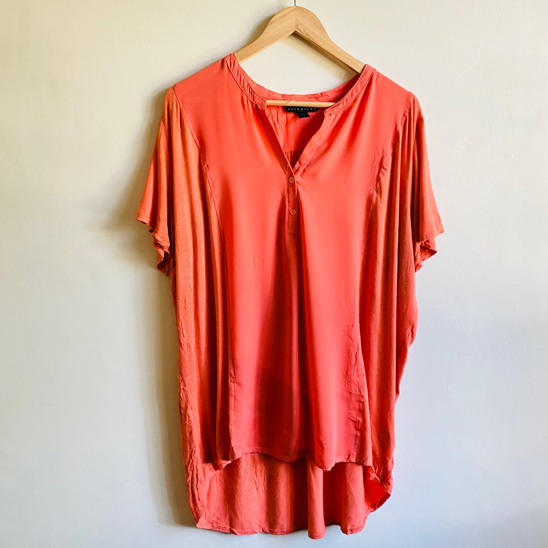 Plus Size Attention Peach Top, Women's Fashion, Tops, Blouses on Carousell