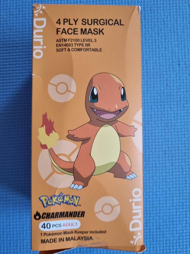 Pokemon Charmander Face Mask Teenager, Health & Nutrition, Face Masks ...