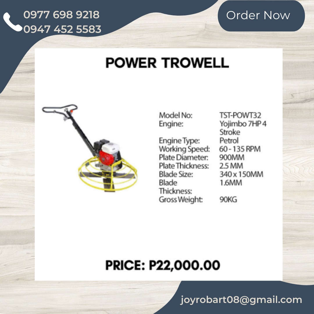 POWER TROWELL, Commercial & Industrial, Construction Tools & Equipment ...