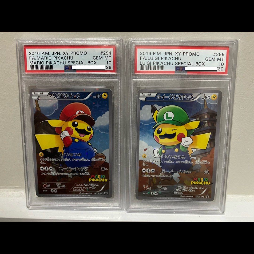 [PSA 10] Mario Luigi Pikachu Full Art Sequential, Hobbies & Toys, Toys ...