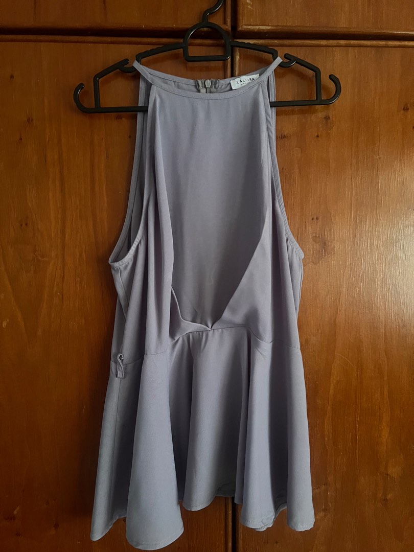 Purple Office Halter Top, Women's Fashion, Tops, Blouses on Carousell