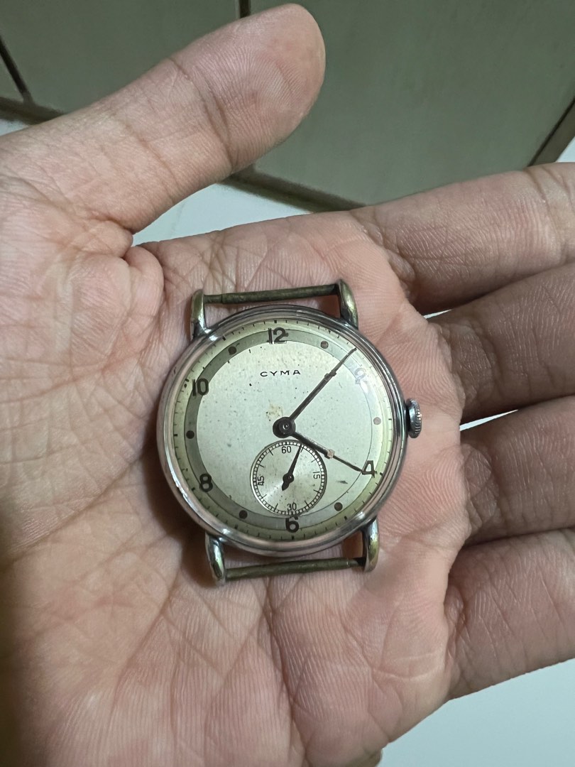 Rare vintage CYMA 15j movement, Luxury, Watches on Carousell
