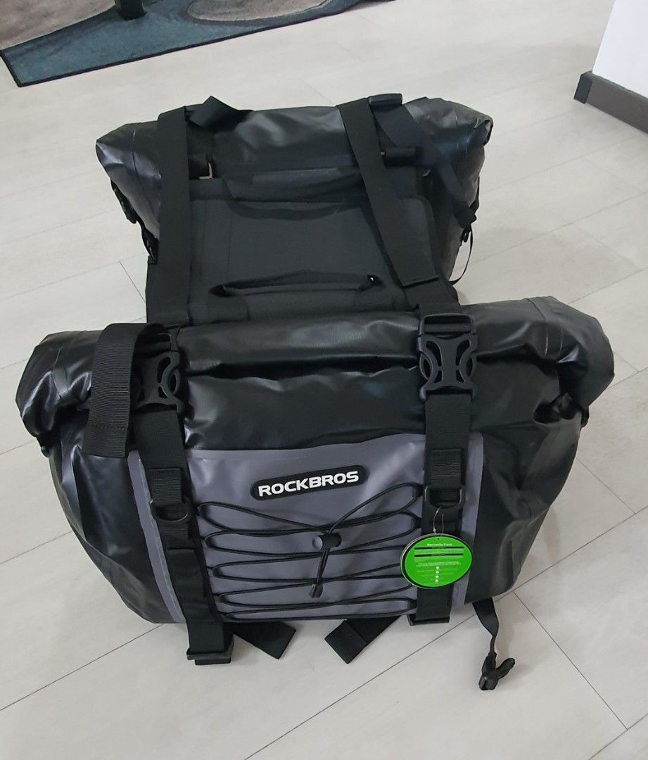 Rockbros Waterproof Motorcycle Saddle Bag 62L, Motorcycles, Motorcycle ...