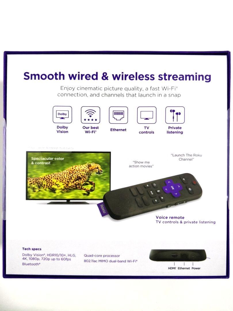 Roku Ultra LT Streaming Device 4K/HDR/Dolby Vision with Roku Voice ...
