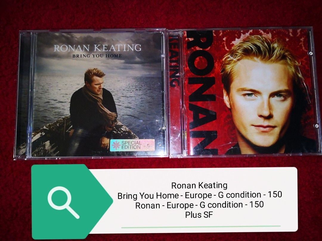 Ronan Keating Turn It On, Destination, Bring You Home, Ronan CD ...