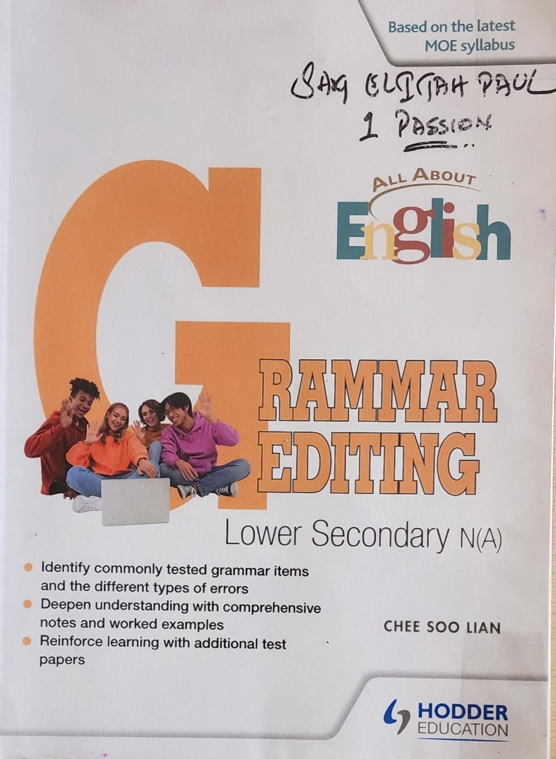 Sec 1 English Grammar Editing- Express/NA, Hobbies & Toys, Books ...