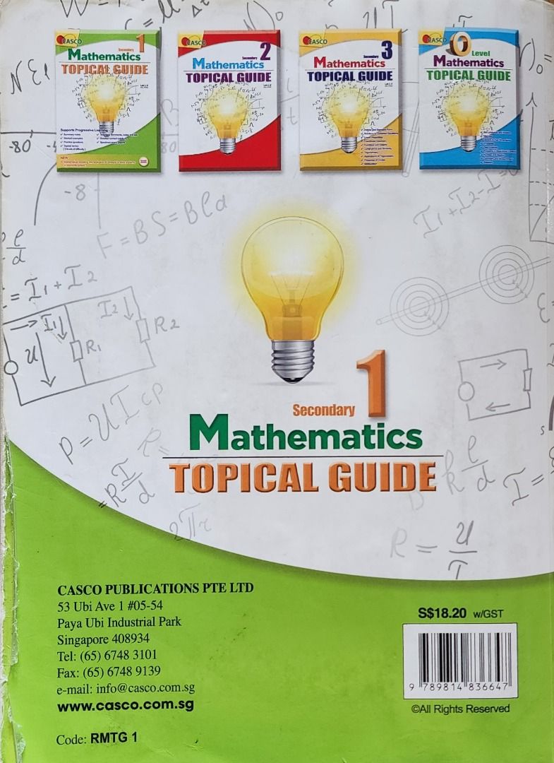 Secondary 1 Mathematics Topical Guide Express/NA, Hobbies & Toys, Books ...