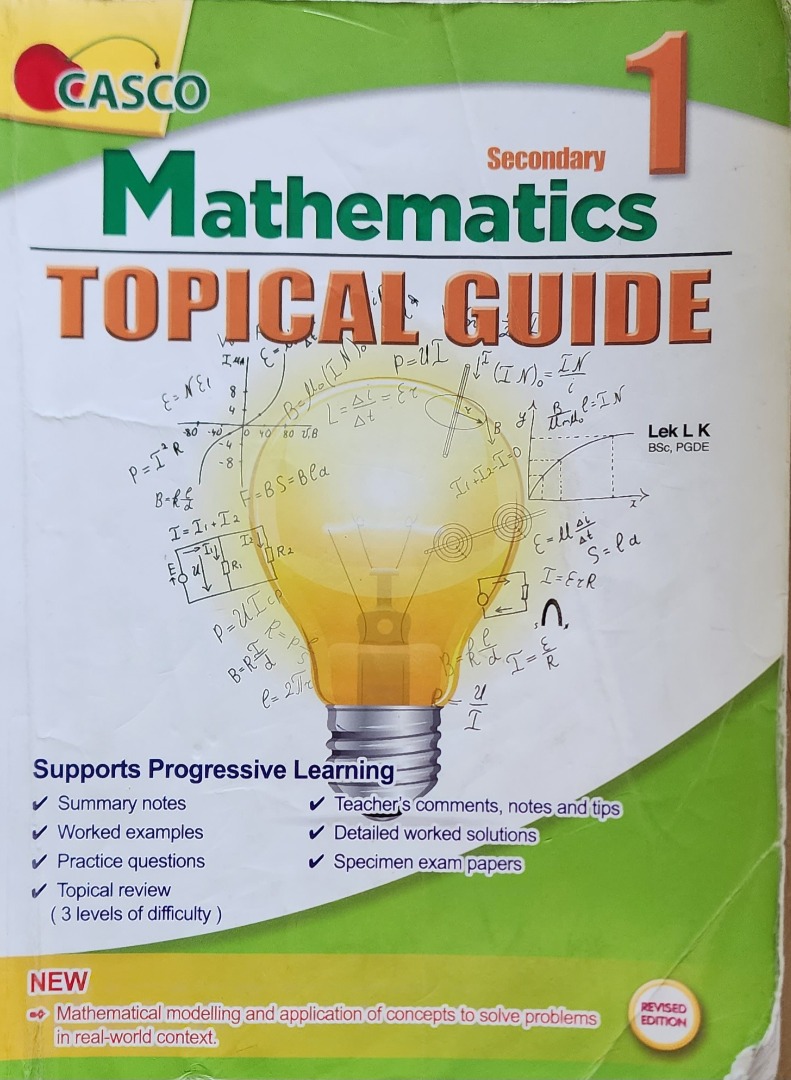 Secondary 1 Mathematics Topical Guide Express/NA, Hobbies & Toys, Books ...