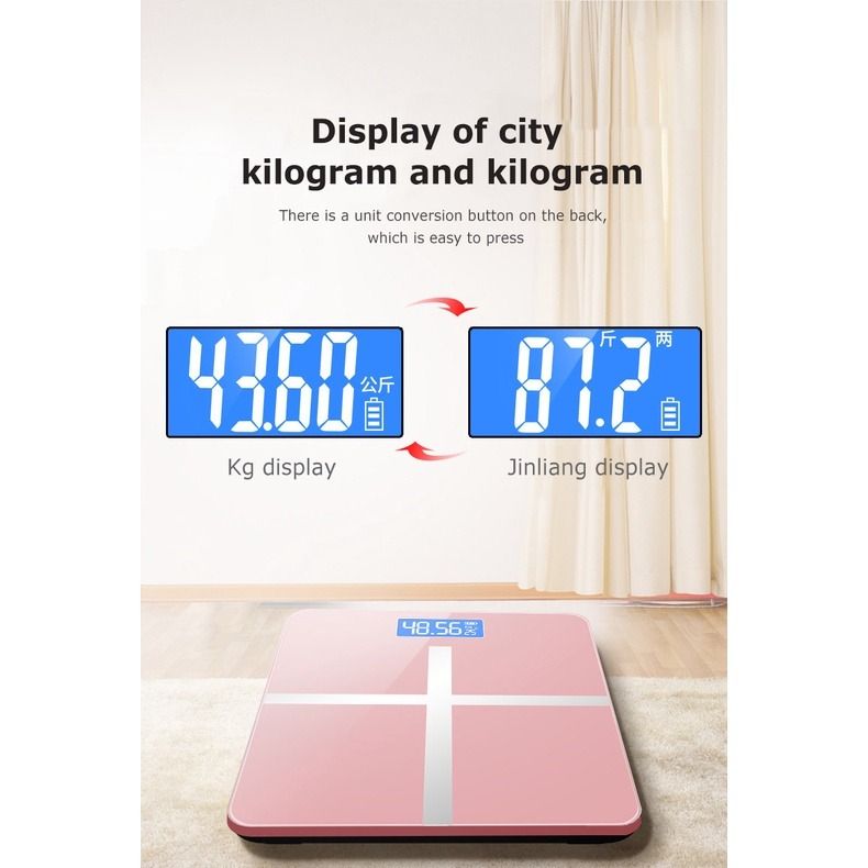Slim Cross Design Personal Body Scale LCD Digital Weighing Scale 2017B ...