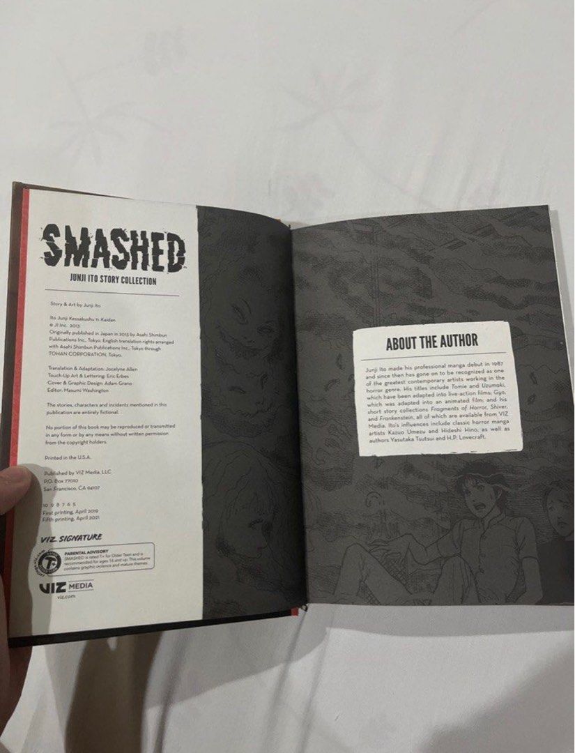 Smashed by Junji Ito Horror Manga Comic Book (Hardcover), Hobbies ...