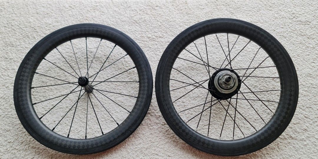 SMC Carbon Fibre Wheel sets for Brompton, Sports Equipment, Bicycles ...