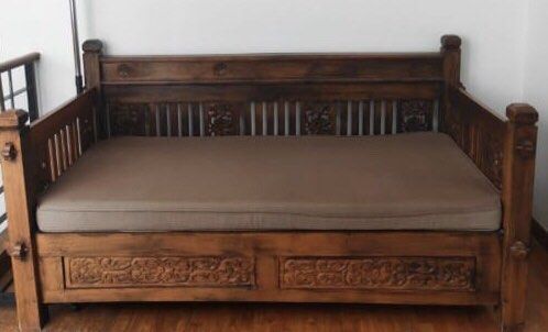 Antique Solid wood day bed with 2 drawers at the bottom, Furniture ...