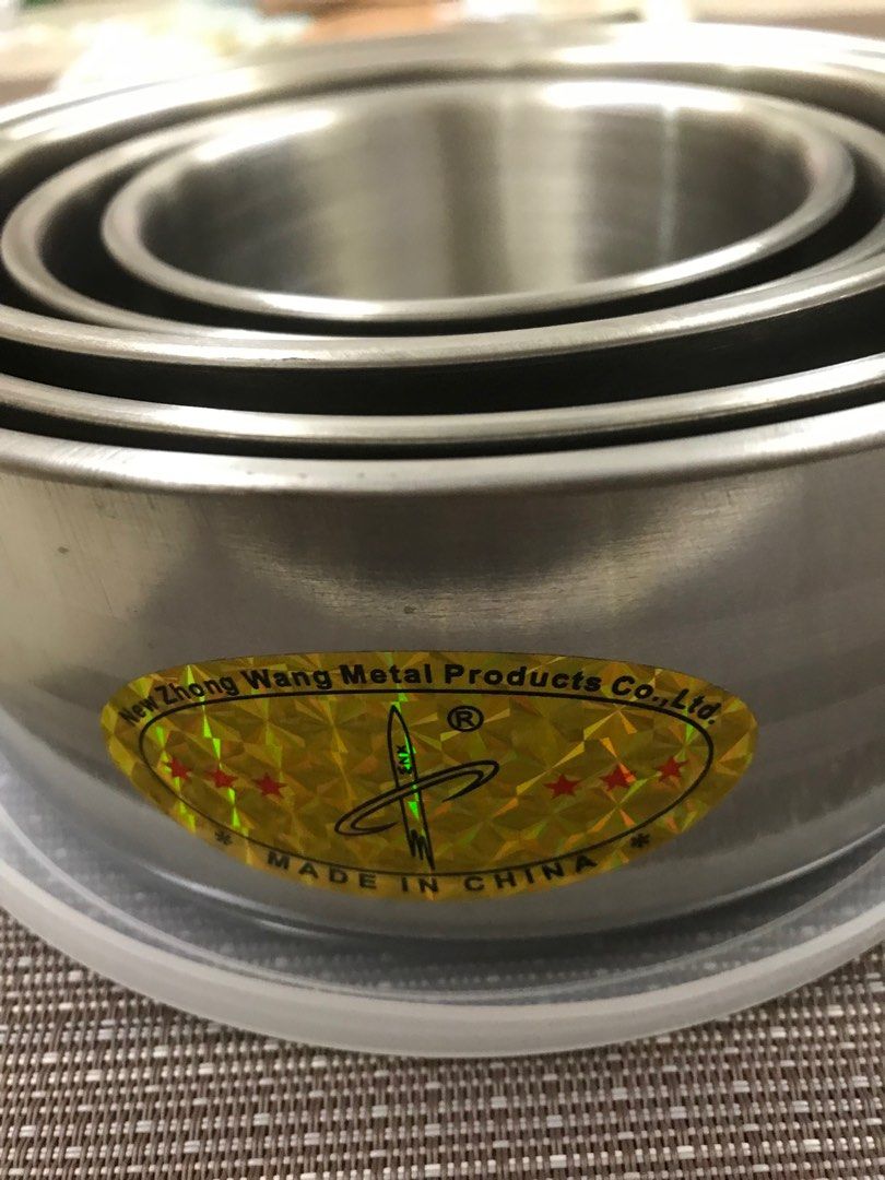 Stainless steel round food storage, Furniture & Home Living, Home ...