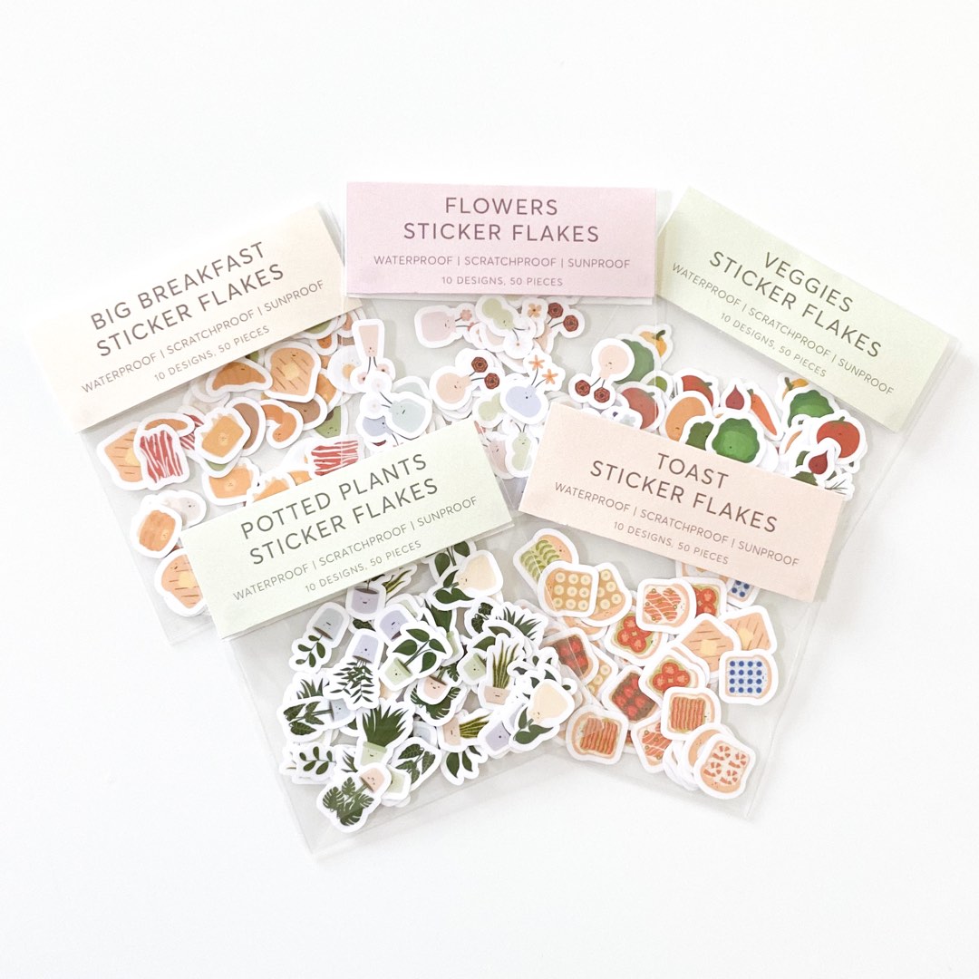 Sticker flakes bundle, Hobbies & Toys, Stationery & Craft, Stationery ...