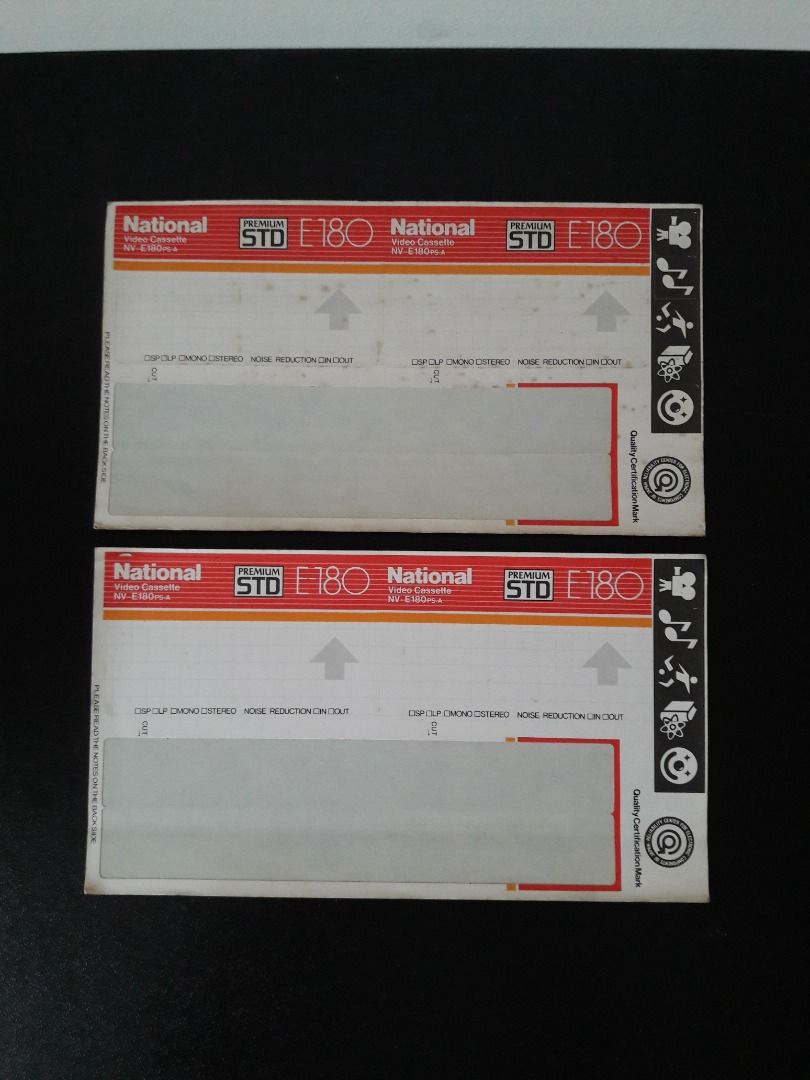 Sticker Labels for Vintage VHS Video Cassette Tapes, Hobbies & Toys ...