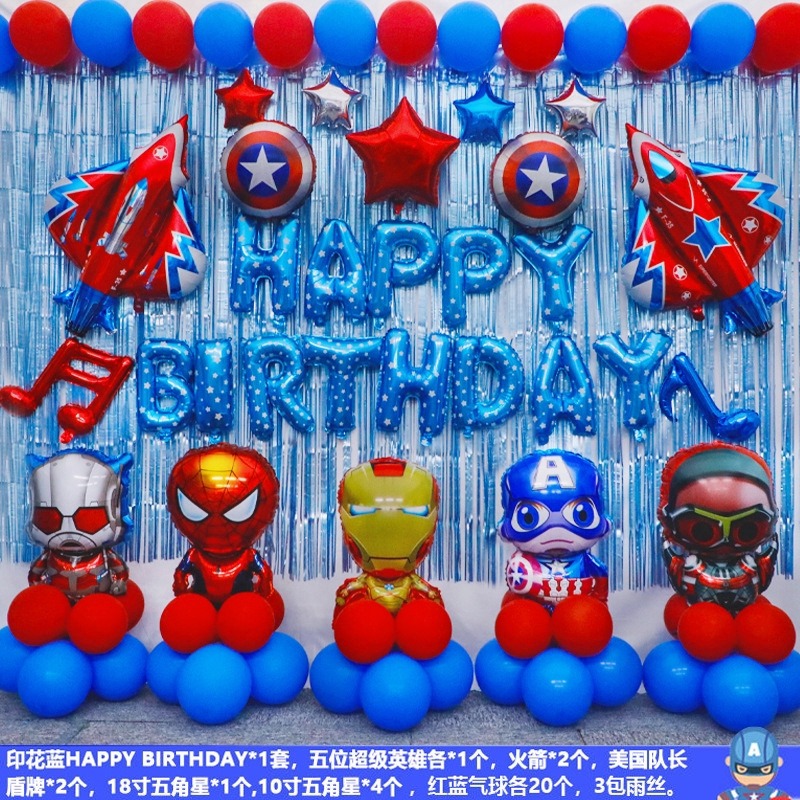 Luxury Super Heroes Birthday Theme Premium Happy Birthday Party ...