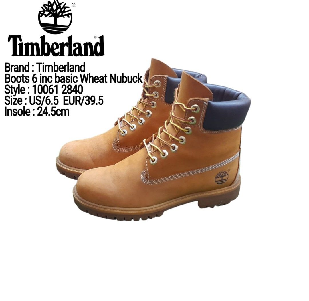 Timberland Boots 6 inc Classic Mens Wheat Nubuck 10061 2840 Size 39,5 ...