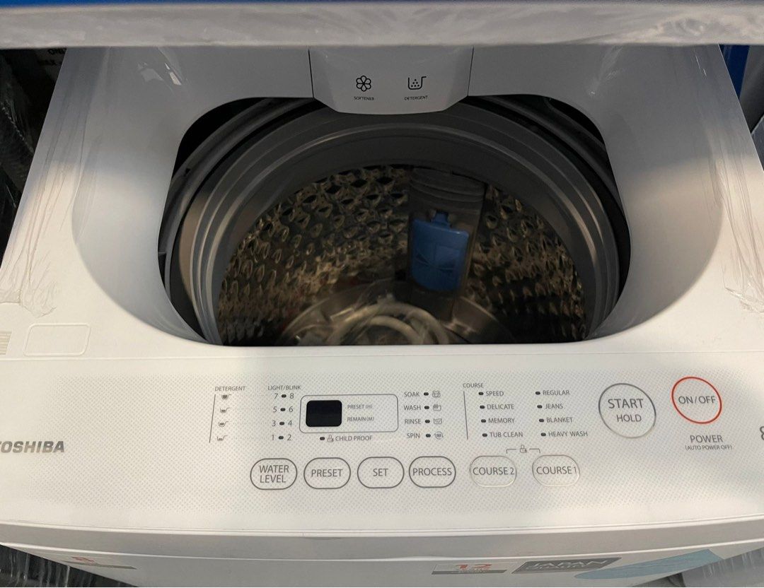 TOSHIBA 8KG TOP LOAD WASHING MACHINE AWM901BS, TV & Home Appliances, Washing Machines and Dryers ...