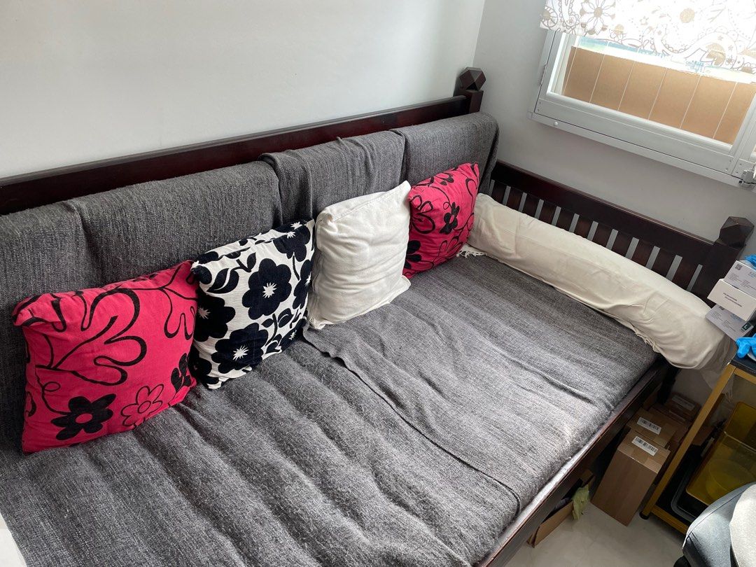 Underused solid wood daybed from Barang Barang, Furniture & Home Living ...