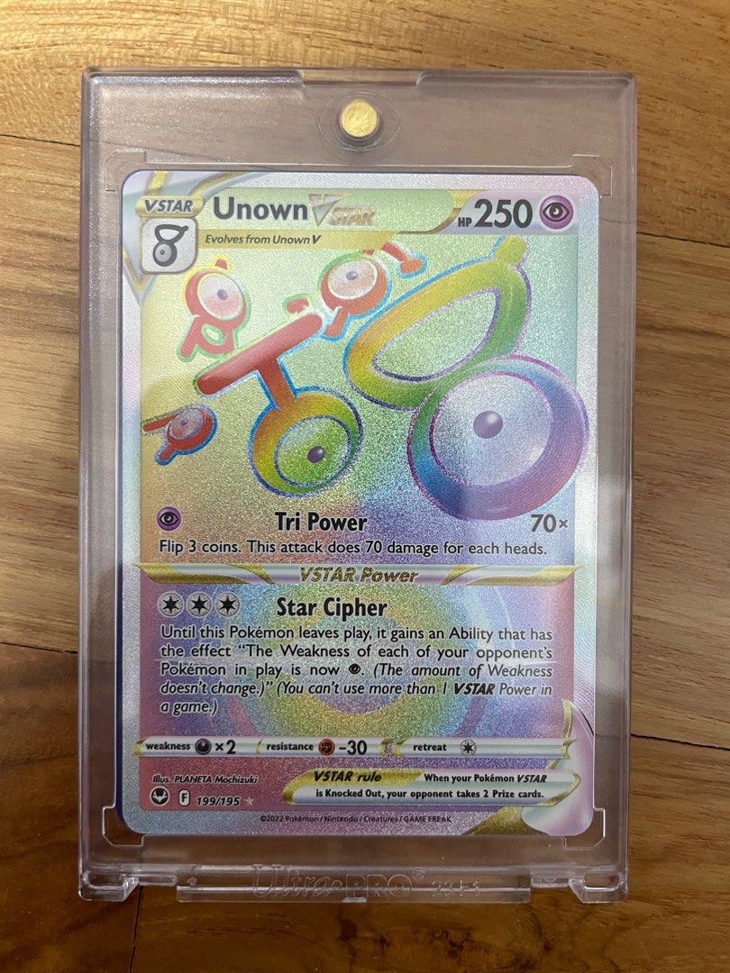 Unown Vstar Rainbow Silver tempest, Hobbies & Toys, Toys & Games on ...