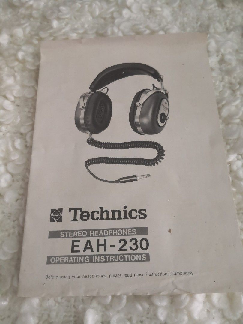 Vintage 1970 Technics Stereo Headphone EAH-230 Japan, Hobbies & Toys, Memorabilia & Collectibles ...