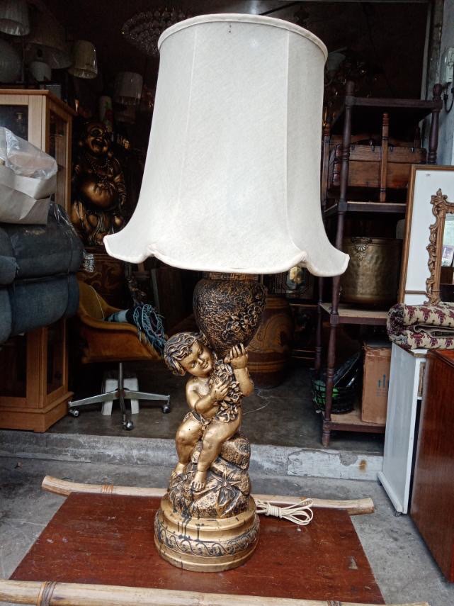 Vintage Big Angel Table Lamp, Furniture & Home Living, Lighting & Fans ...