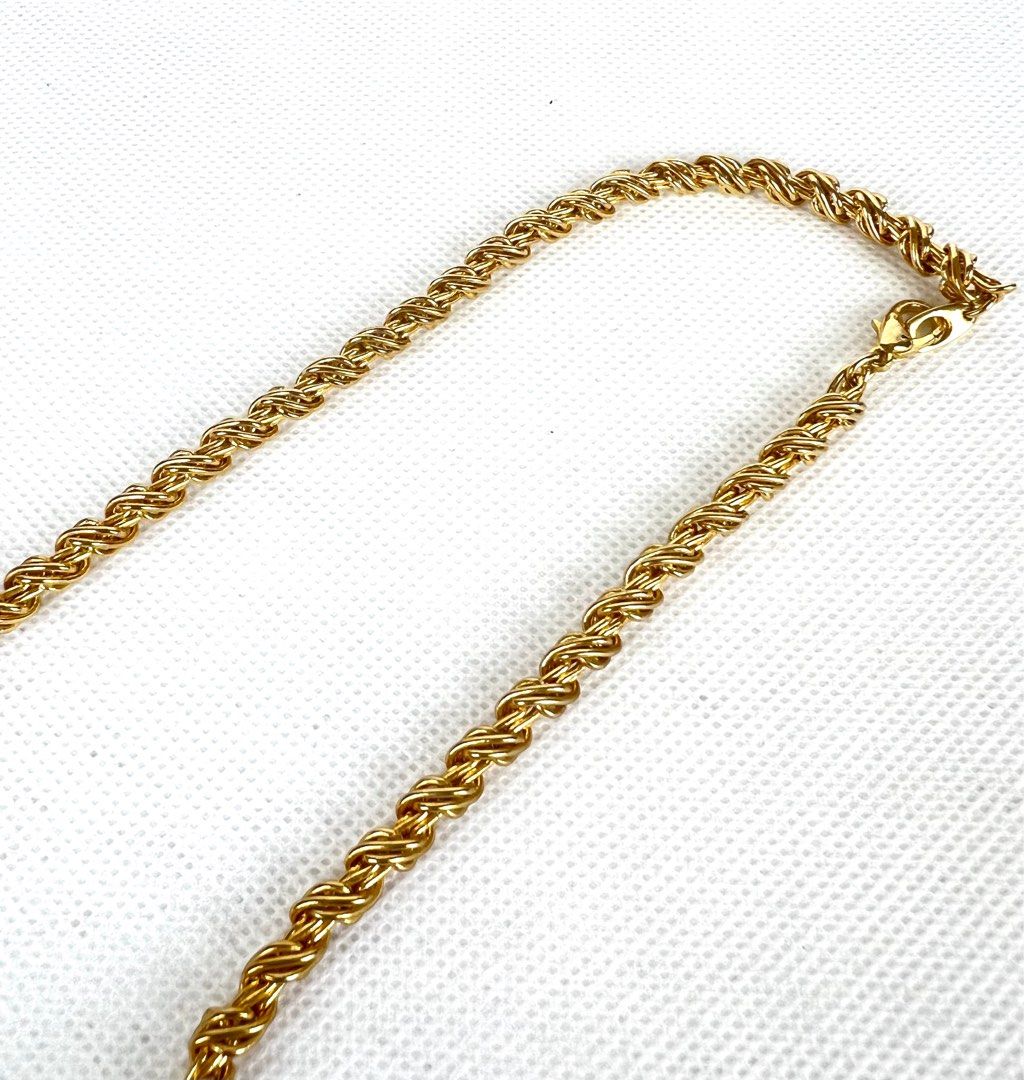 Vintage gold tone rope chain necklace, Women's Fashion, Jewelry ...