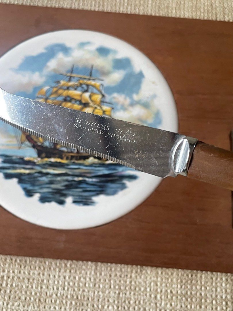 Vintage Wooden Ship Cheese Board Made in England, Furniture & Home ...