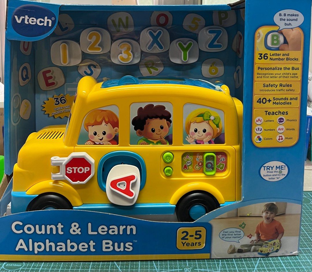 Vtech alphabet bus, 兒童＆孕婦用品, 嬰兒玩具 - Carousell