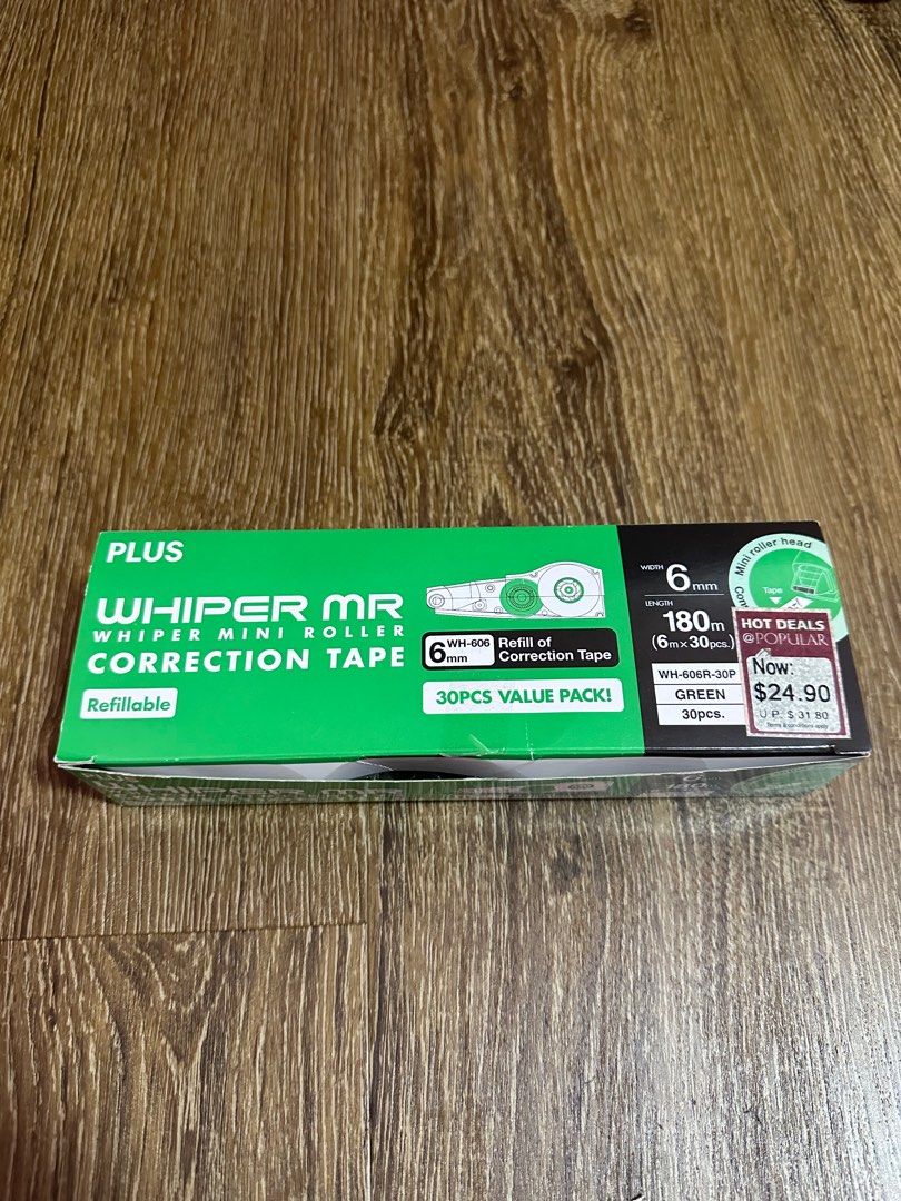 Whisper mini roller correction tape, Hobbies & Toys, Stationery & Craft ...
