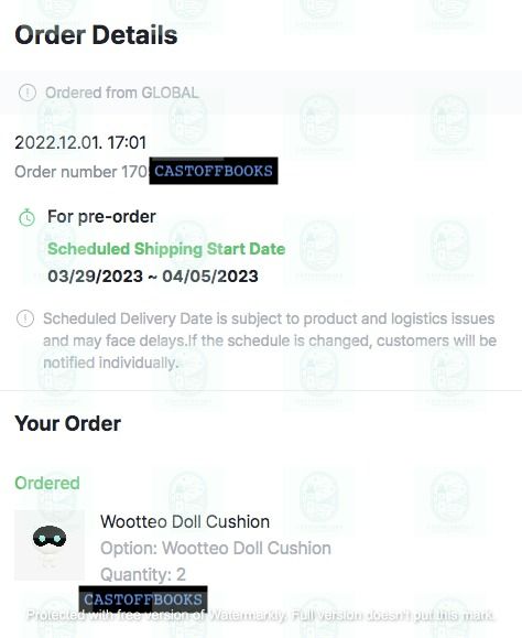 Wootteo Doll Cushion (Secured from 2nd Pre-order) Jin (BTS) Solo Single ...