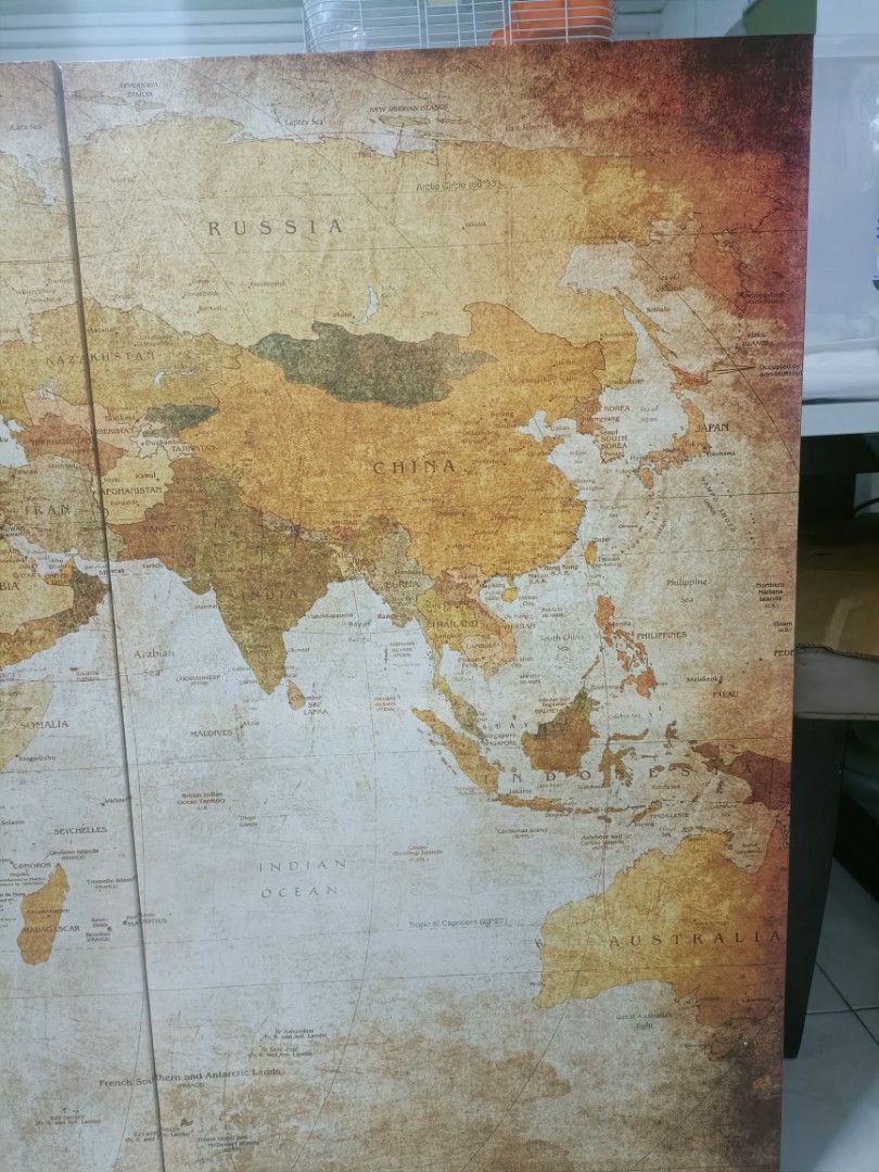 World map 3 canvas frame, Furniture & Home Living, Home Decor, Frames ...