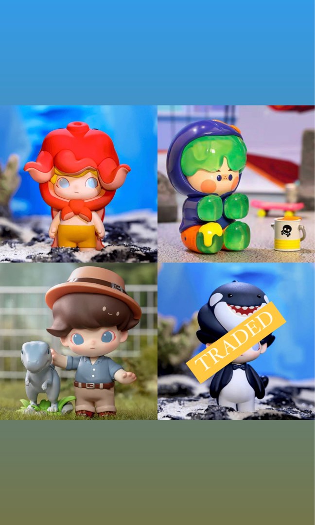 WTS/WTT POP MART DIMOO AQUARIUM, JURASSIC WORLD & PINOJELLY, Hobbies ...