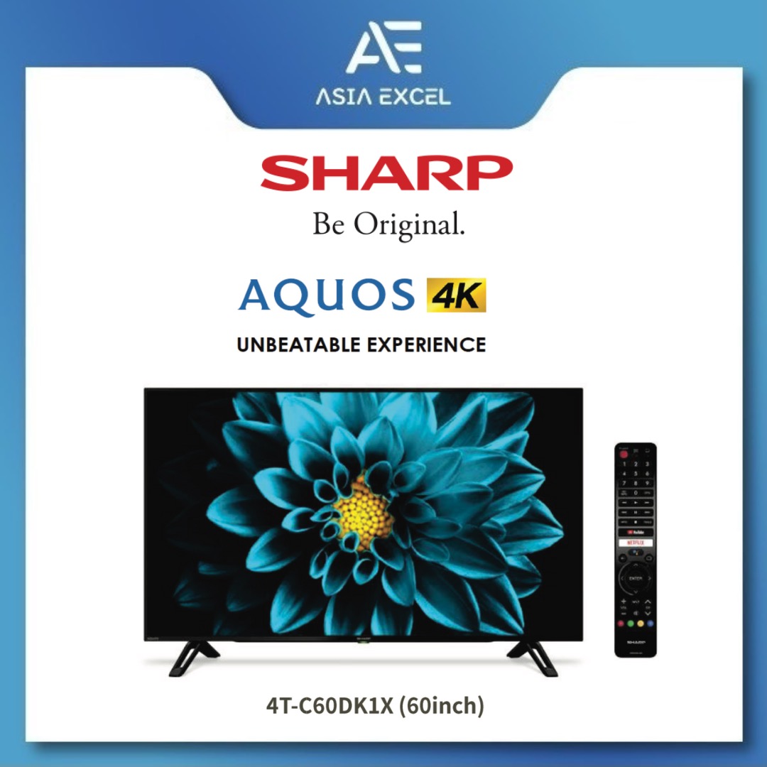 SHARP 4T-C60DK1X 60 INCH 4K ANDROID TV - 3 YEARS WARRANTY, TV & Home Appliances, TV ...