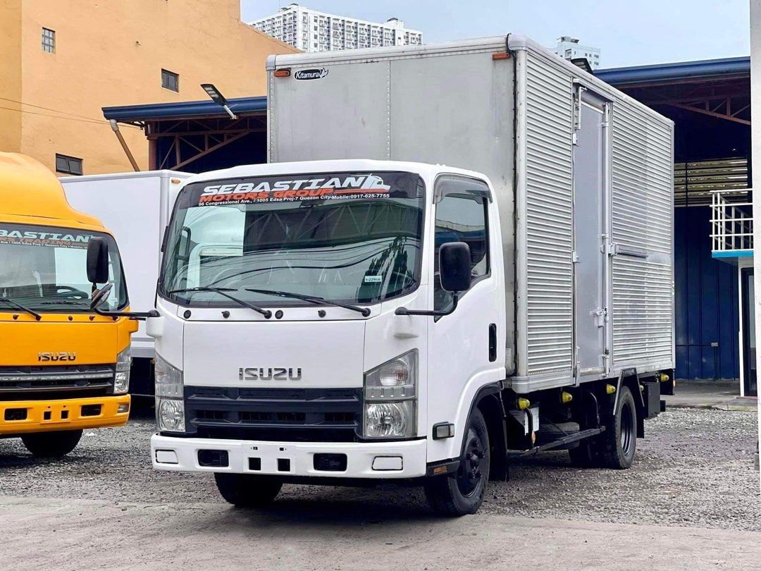 2021 Isuzu Elf Aluminum Closed Van 15ft N-Series with power lifter ...