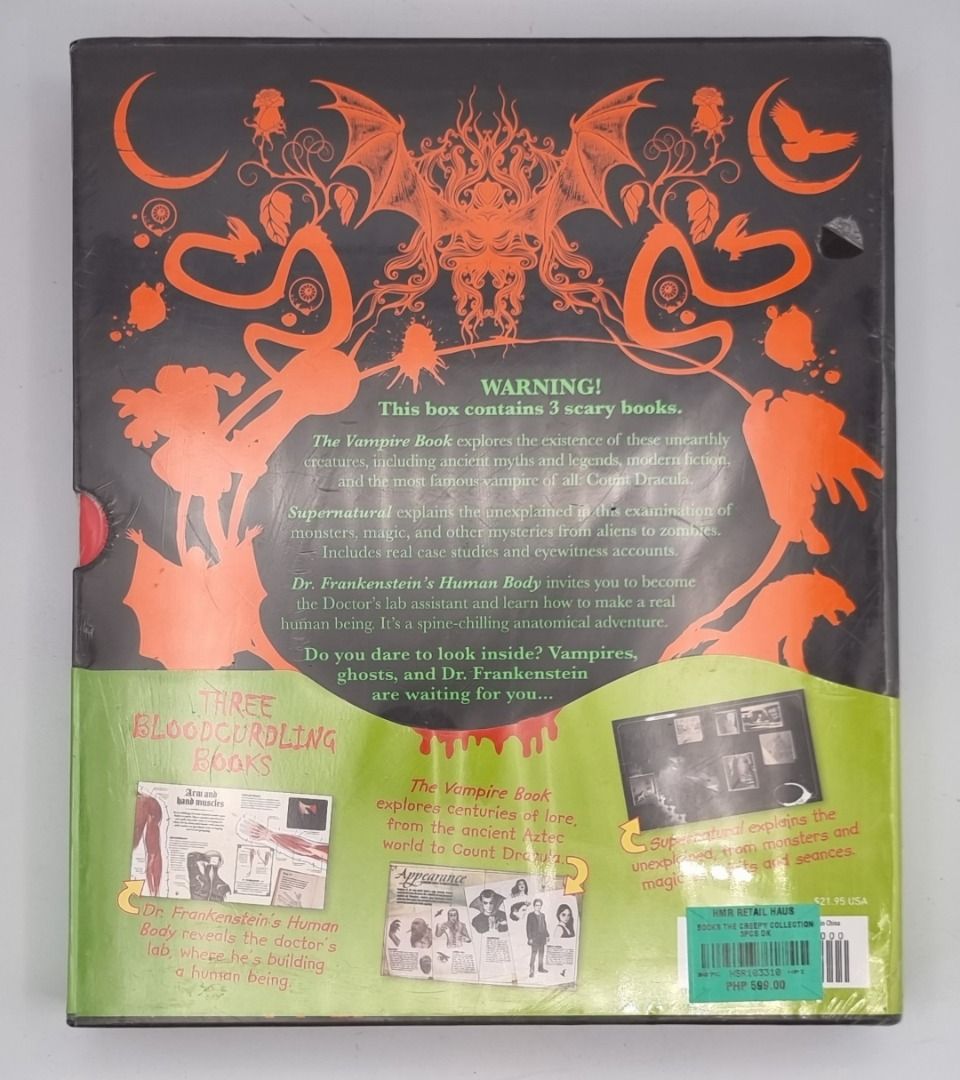 3 BOOKS SET DK The Creepy Collection Scary Books Dr. Frankenstein's ...