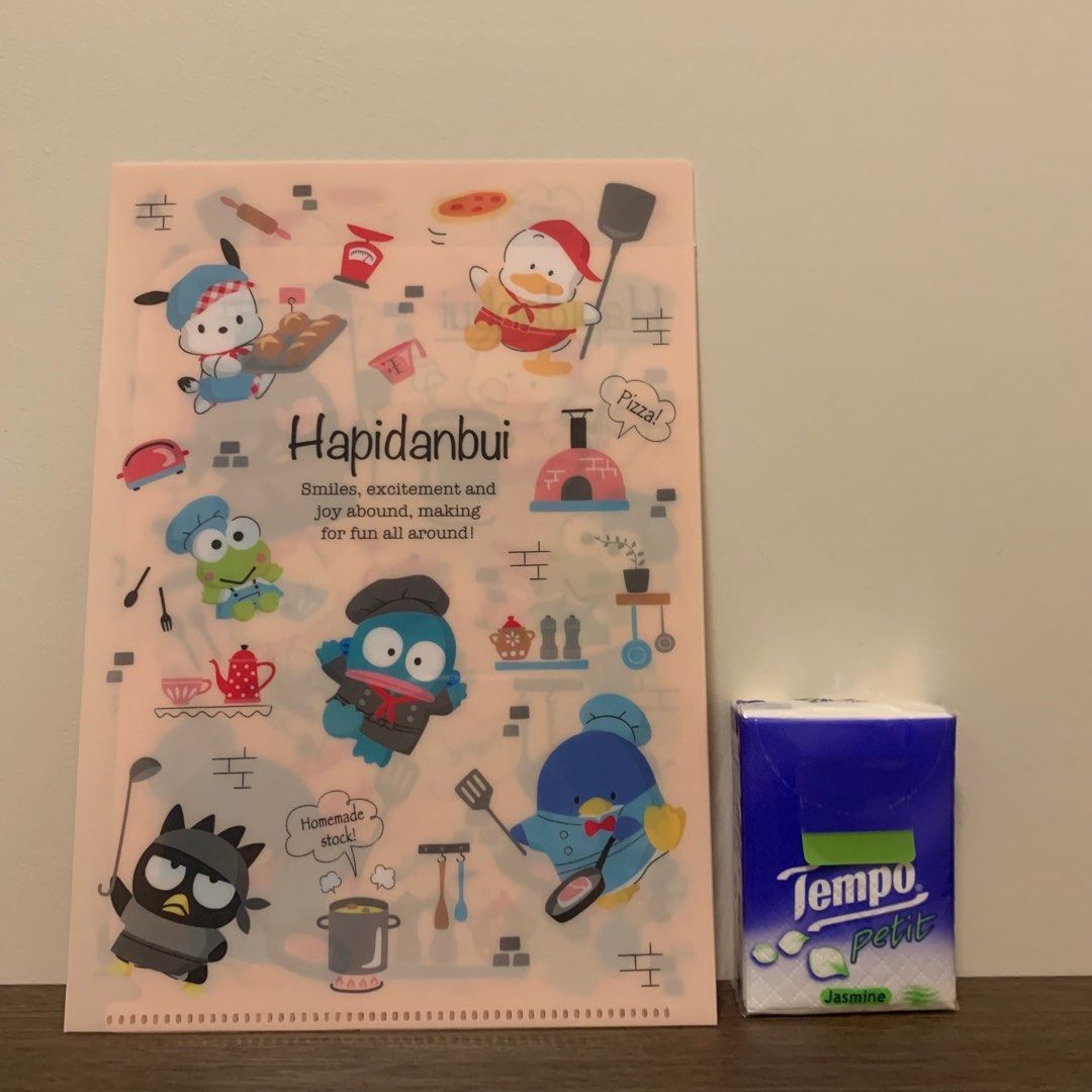 日版 Sanrio Hapidanbui 男團系列 A5 Size 兩格 File - Pochacco PC狗 & AP鴨 & Kero Kero Keroppi & Hangyodon 水 ...