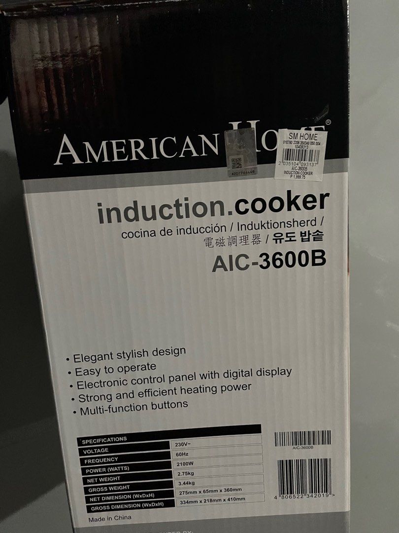 American Home Induction Cooker, TV & Home Appliances, Kitchen ...