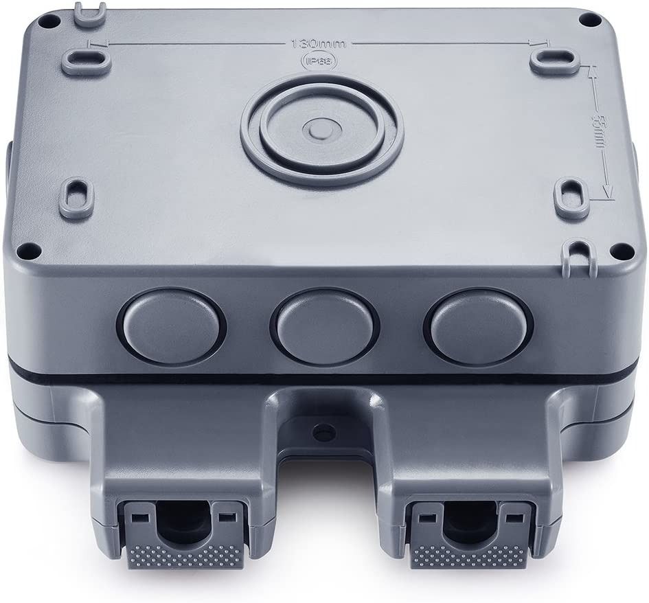 Aodoka Outdoor Socket, Weatherproof Storm RCD Socket Double Switched 13 ...