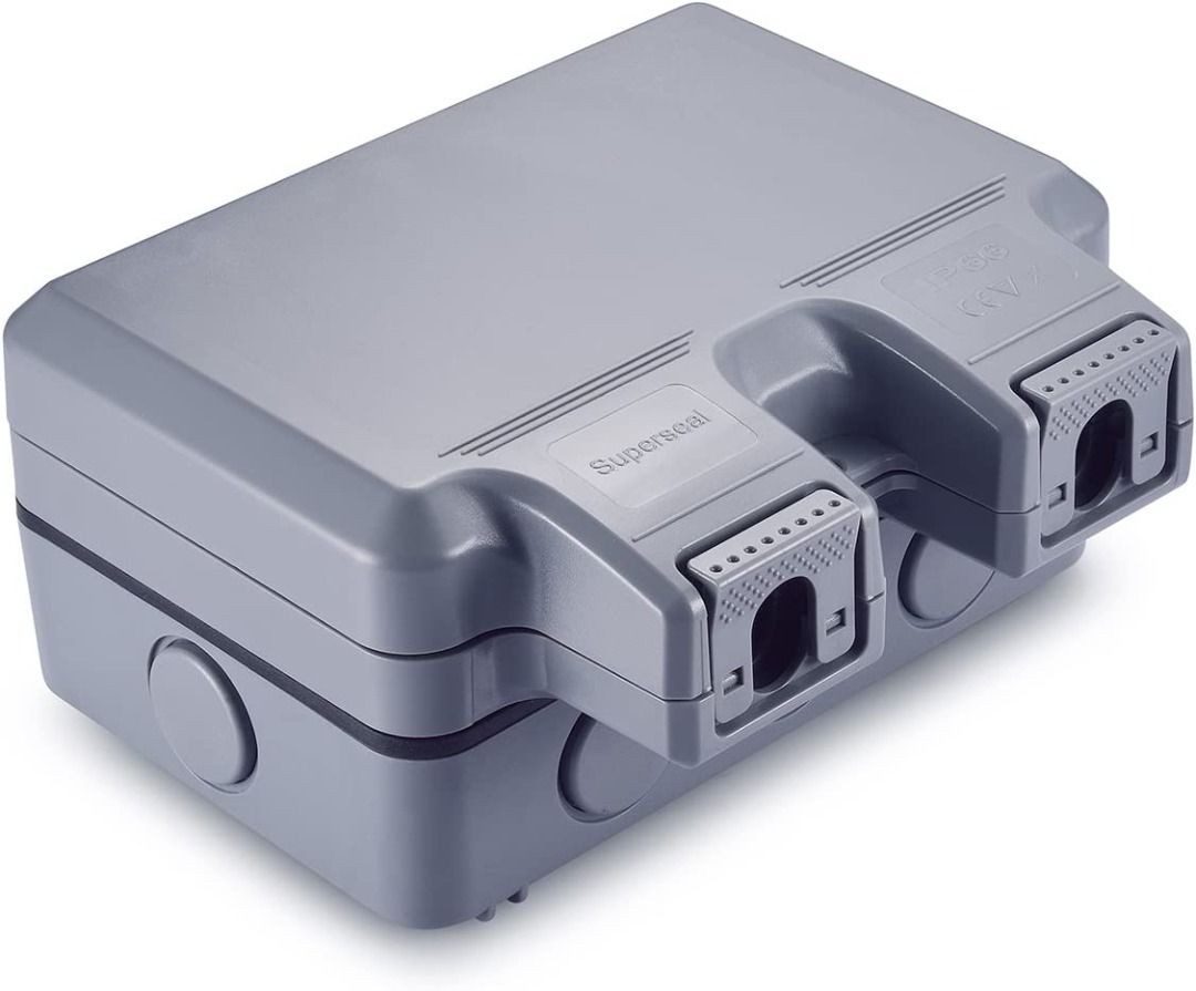 Aodoka Outdoor Socket, Weatherproof Storm RCD Socket Double Switched 13 ...