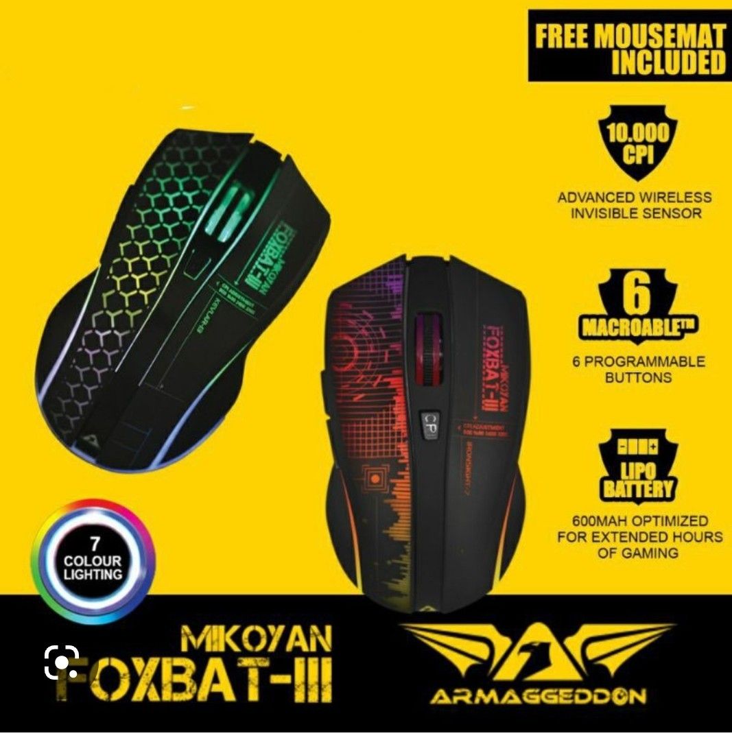 Armageddon Mikoyan Foxbat-iii Wireless Bluetooth Gaming Mouse ...