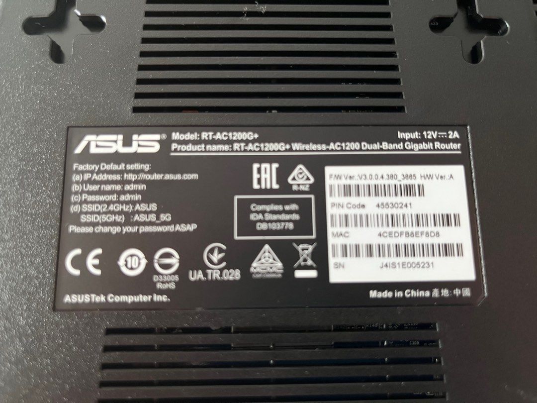 ASUS Router Wireless-AC1200 Dual Band, Computers & Tech, Parts ...